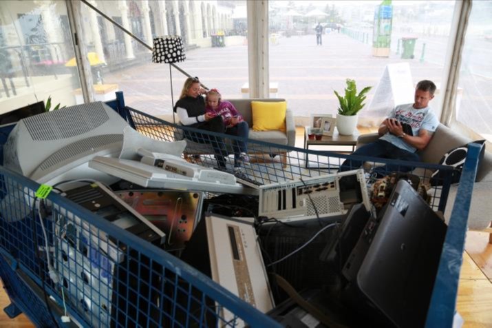 MASSIVE CAGE OF E-WASTE IN A LOUNGE ROOM SET AT BONDI KICKSTARTS ...